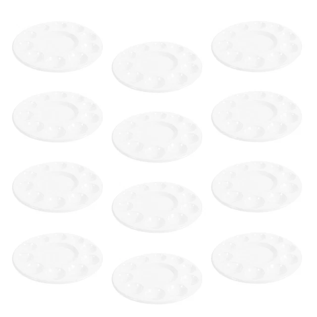 12 PCS THICKENED Palette Set Color Mixing Student Paint Plate Tray £14. ...