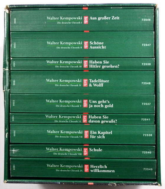 WALTER KEMPOWSKI: DIE deutsche Chronik, Band 1-9 komplett im Schuber ...