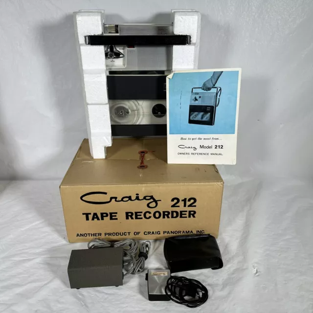 VINTAGE CRAIG MODEL 212 Portable Reel To Reel Tape Recorder £64.88 ...