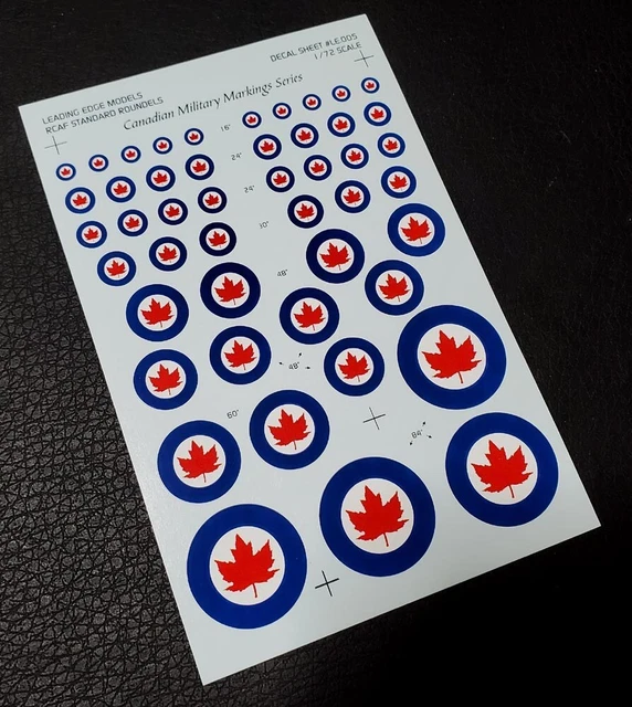 1/72 RCAF ROUNDELS model decal set by Leading Edge Models $5.00 ...