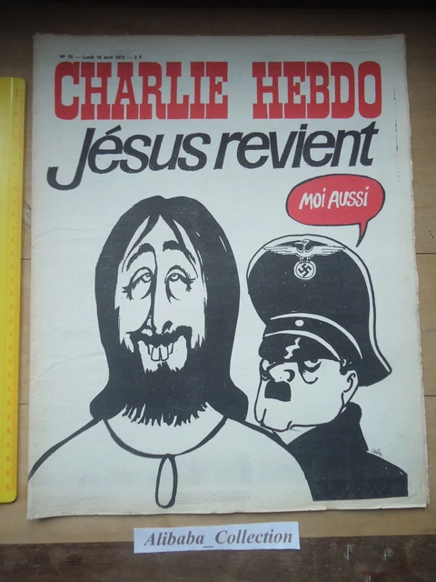 CHARLIE HEBDO N°73 JESUS REVIENT HITLER CABU 10 avril 1972 Magazine ...