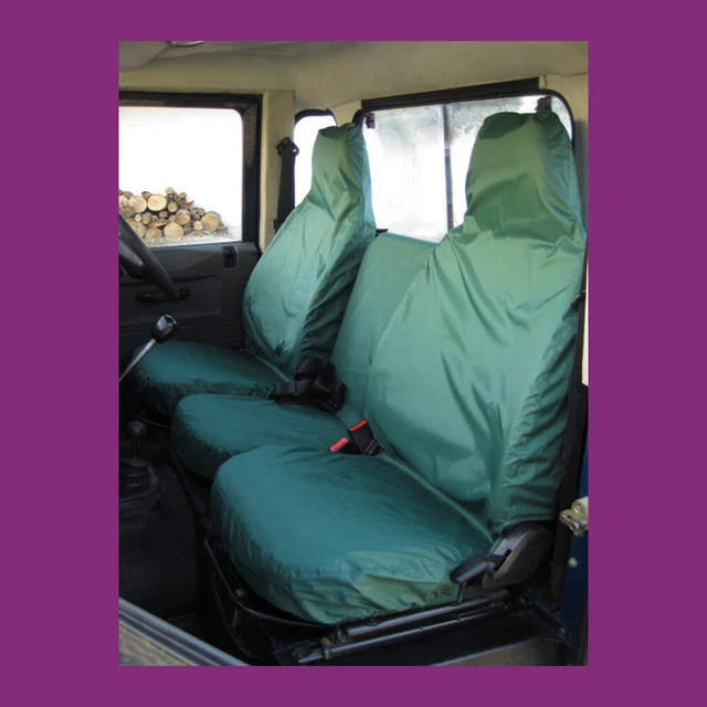 LAND ROVER DEFENDER 90 110 1983-07 3 Front Tailored Waterproof Seat ...