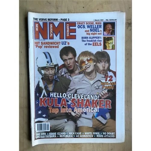 KULA SHAKER NME Magazine March 1 1997 - Kula Shaker Cover + Feature ...