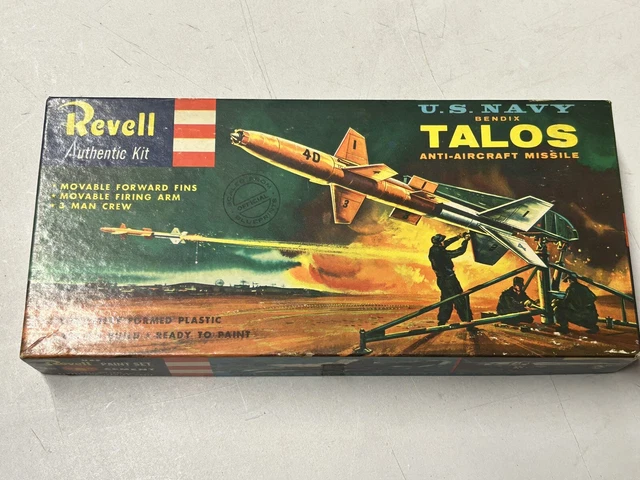 RARE VINTAGE REVELL Talos US Navy Anti Aircraft Missile Model Kit 1957 ...