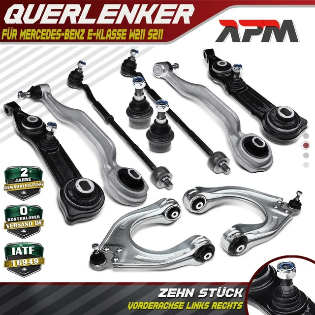 SATZ QUERLENKER VORDERACHSE 12-teilig für Mercedes-Benz E-Klasse W211 S211 02-09 EUR 223,99 ...