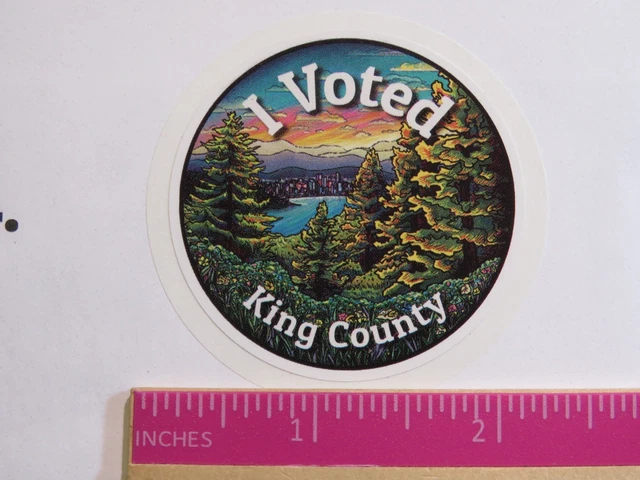 STICKER ~ &I Voted" 2025 Seattle, King County, WA ~ Pro Election ...