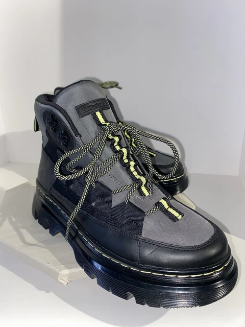 DR. MARTENS BOURY Utility Combat Boots Lace Up Black Gray Men Sz 8 ...