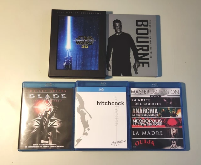 LOTTO 19 BLU Ray - Star Wars 3D Special Edition, Bourne Steelbox, Horror, Hitchc EUR 9,00 ...