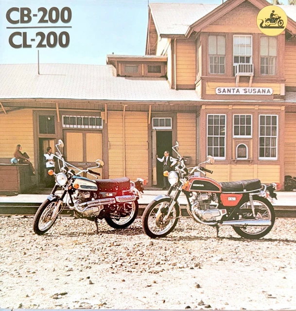 1974 HONDA CB-200 / CL-200 Motorcycle Sales Brochure Poster $13.88 ...