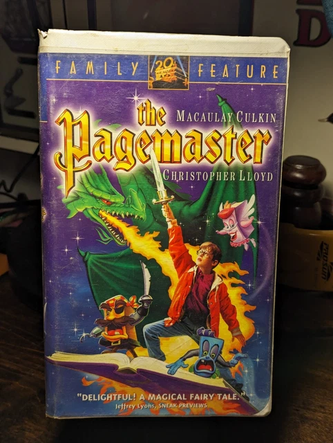THE PAGEMASTER (1994) Clamshell VHS Tape (G) Macaulay Culkin Working ...