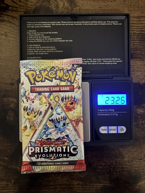HEAVY PACK (23.25G )🌈Pokémon TCG - 🎉Prismatic Evolutions Booster Pack ...