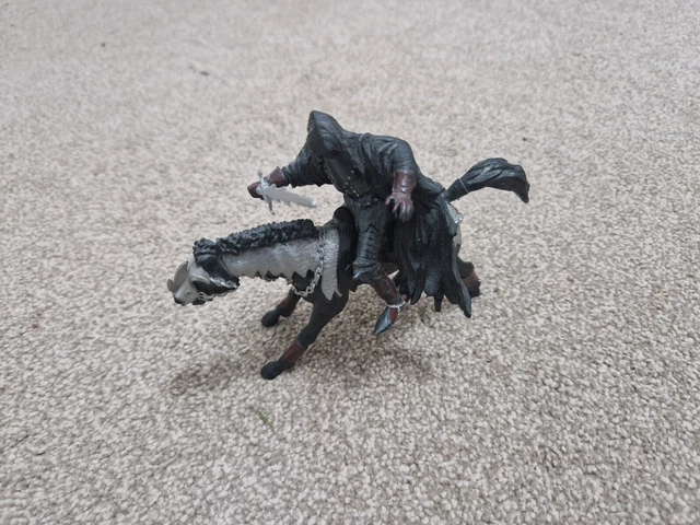 PAPO 2003 MÉDIÉVAL Foncé Mal Ghost Rider Faceless Knight & Noir Cheval ...