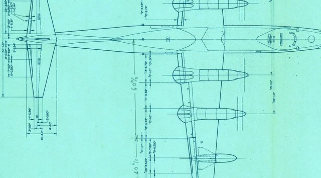 CONVAIR R3Y TRADEWIND Blueprint Plan Drawing 1950's Consolidated Vultee ...