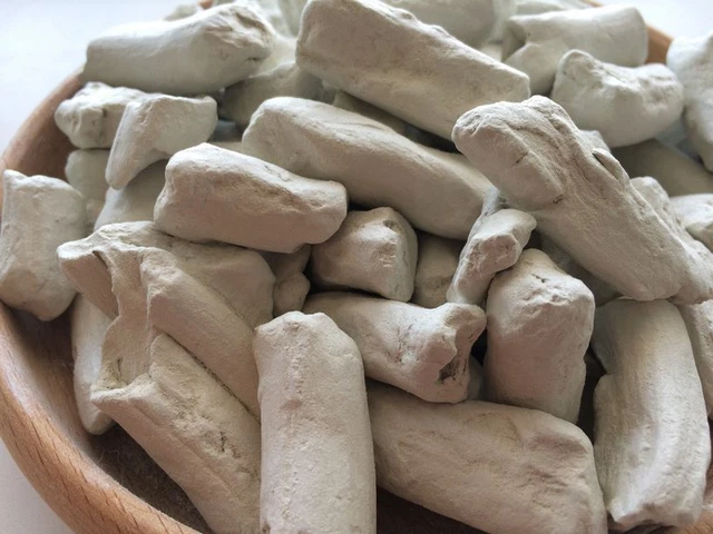 WHITE PRESSED CLAY chunks (lump) natural edible for eating (food), 1 lb ...