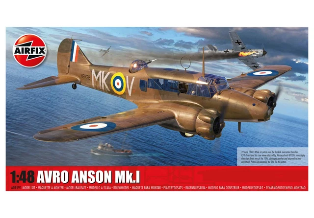AVRO ANSON MK.1 Aeroplane - Scale 1:48 Model Kit - Airfix - A09191 ...