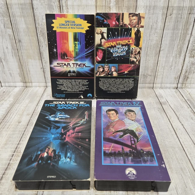 STAR TREK THE Motion Picture Series 1, 2, 3, 4 VHS lot With Original ...