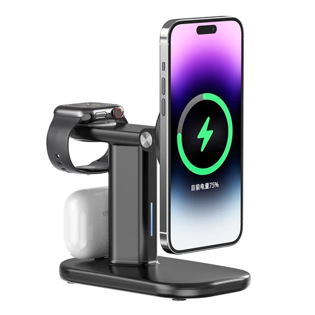 Wireless Charger Stand Angle Adjustment Safe Charging Foreign Object