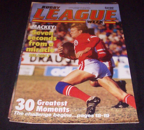 RUGBY LEAGUE WEEK Newspaper/Magazine Vol 17 No 19 1986 $20.00 - PicClick AU