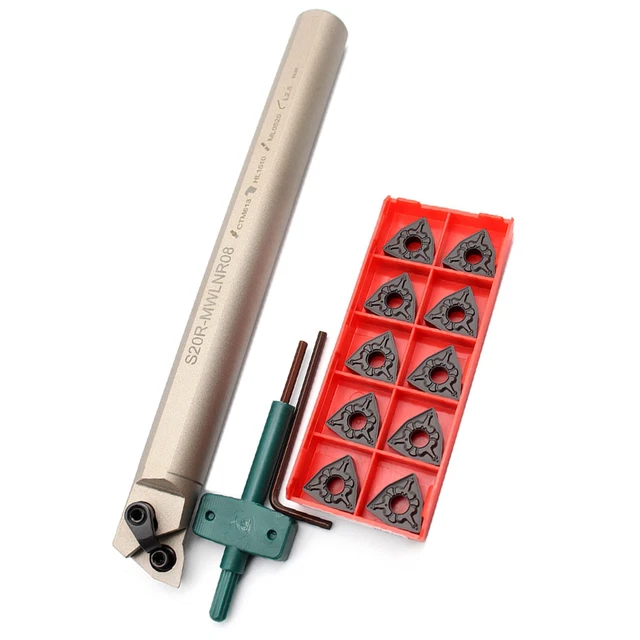PORTE-OUTIL DE TOURNAGE interne robuste S20RMWLNR08 avec 10 inserts WNMG080404 EUR 59,66 ...