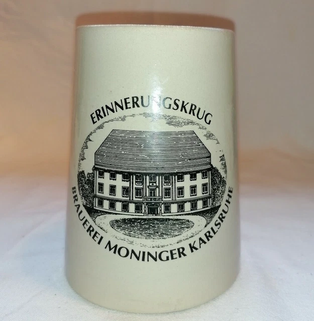 BRAUEREI MONINGER KARLSRUHE West German Tankard.pottery.pub .Brewery ...