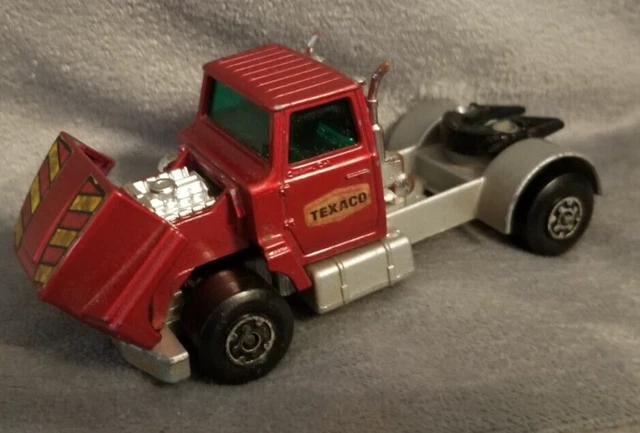 VINTAGE 1973 LESNEY Matchbox Super Kings Ford LTS Semi Texaco Tanker ...