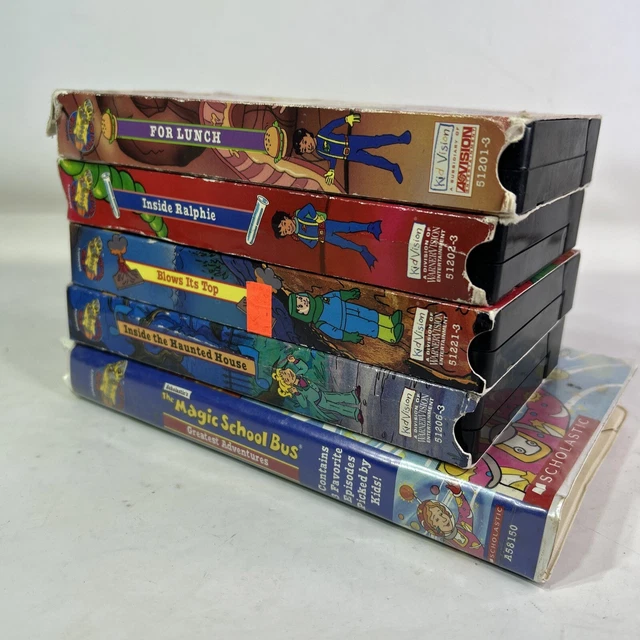 LOT DE 5 cassettes magiques bus scolaire VHS à l'intérieur de Ralphie ...