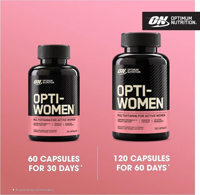 OPTIMUM NUTRITION OPTI-WOMEN MultiVitamin Capsules - ALL SIZES - 60 ...