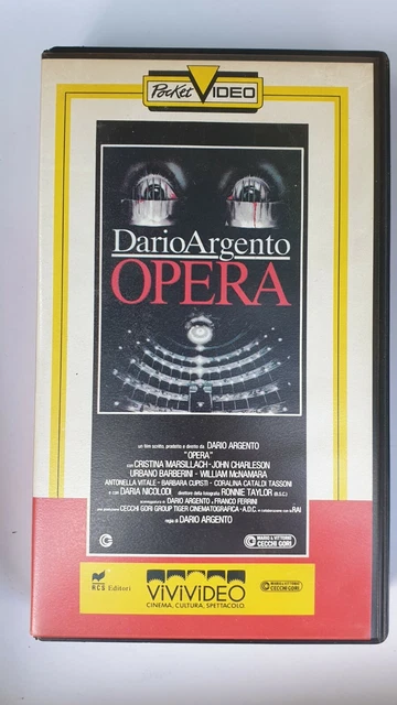VHS OPERA UNCUT Vhs Video Italian Dario Argento Giallo Slasher Rare EUR ...