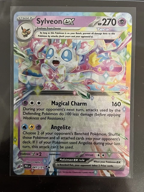 SYLVEON EX 2025 Pokemon Prismatic Evolutions 041/131 Double Rare £6.65 ...