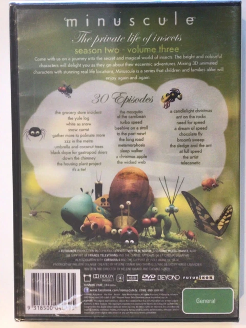 MINUSCULE - 2ND Season 2 - Volume 3 (2006, DVD, Rg4) 30 episodes, NEW SEALED $9.75 - PicClick AU