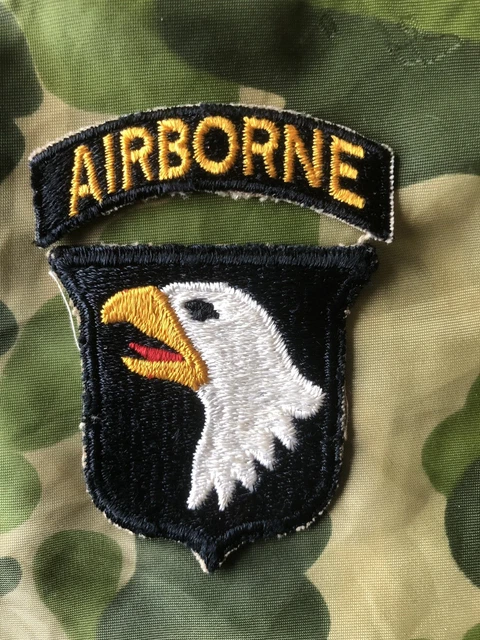 WW2 ORIGINAL AIRBORNE PARATROOPER 101st ABN DIV PATCH & TAB TYPE 4 NICE ...
