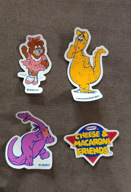 RARE VINTAGE KRAFT Cheesasaurus Rex and Friends Macaroni & Cheese Promo ...