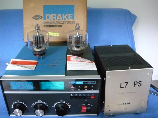 DRAKE L7 LINEAR Amplifier Endstufe + L7PS-Netzteil + 2 EIMAC 3-500Z ...