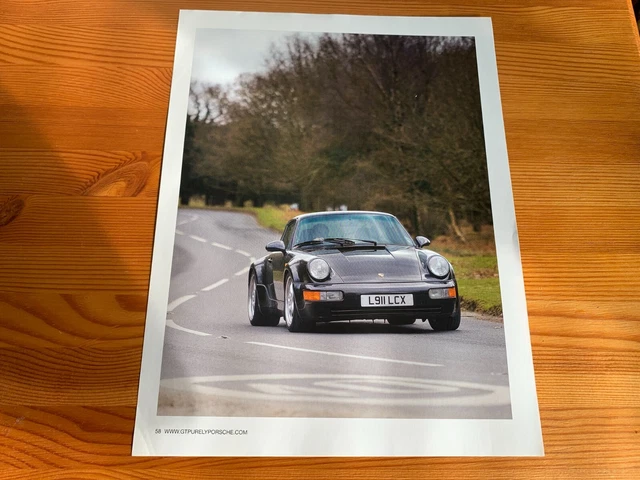 RARE ORIGINAL MODERN Classic PORSCHE 911 964 FRAMEABLE CAR WALL ART man ...