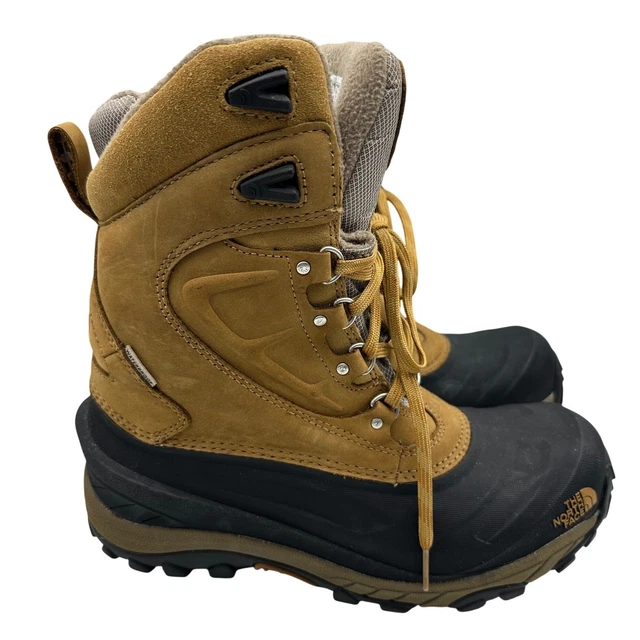 THE NORTH FACE Chilkat II Winter Boots Mens 8.5 Brown Waterproof ...