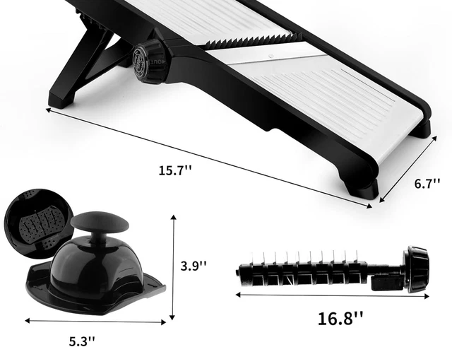 ADJUSTABLE MANDOLINE SLICER Upgraded Professional Vegetable Slicer for ...