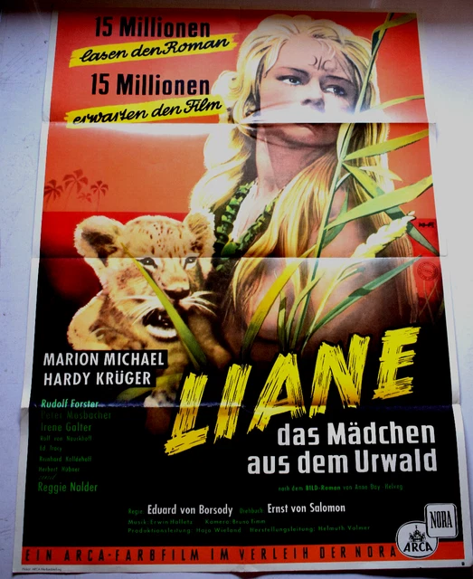 LIANE DAS MÄDCHEN AUS DEM Urwald Krüger Filmposter A 1 Kinoplakat 60/84 ...