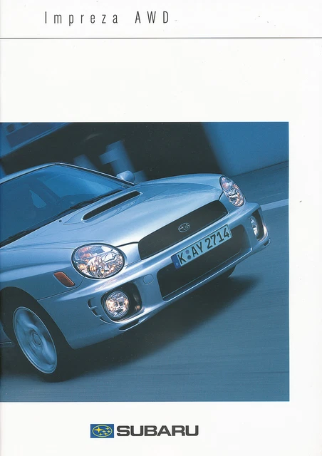 SUBARU IMPREZA AWD Prospekt 2000 11/00 D brochure prospectus broschyr ...