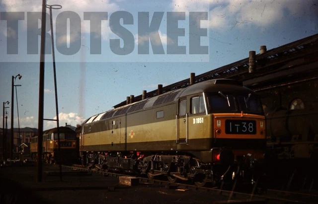 35MM SLIDE BR British Railways Diesel Loco Class 47 D1951 Derby c1966 ...