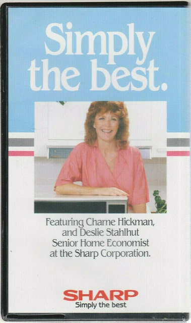 RARE VHS VIDEO Tape THE SHARP MICROWAVE COOKING VIDEO Small Box Charne ...
