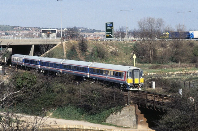 6734 COLOUR RAILWAY Slide Emu Class 442 2418 At Portcreek Portsmouth ...