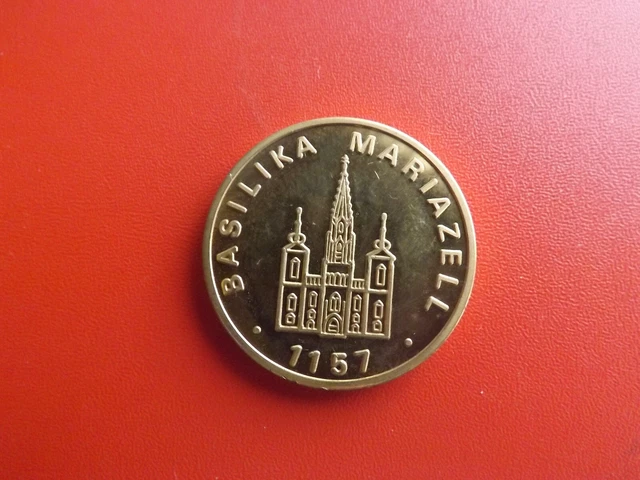 * MAGNA MATER Austriae/Basilika Mariazell *Medaille Vergoldet / ca.33mm ...