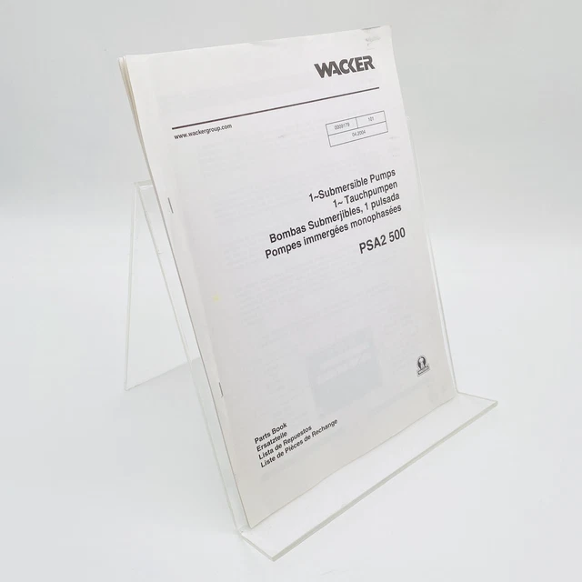 WACKER 1 ~ Pompe D'Immersion PSA2 500 Liste Pièces Détachées 2004 EUR ...
