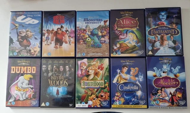 10 X DISNEY / Pixar DVD Classics Films, Kids Assorted Bundle (see ...