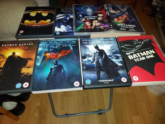 7 BATMAN DVDS batman returns forever robin dark knight trilogy animated ...