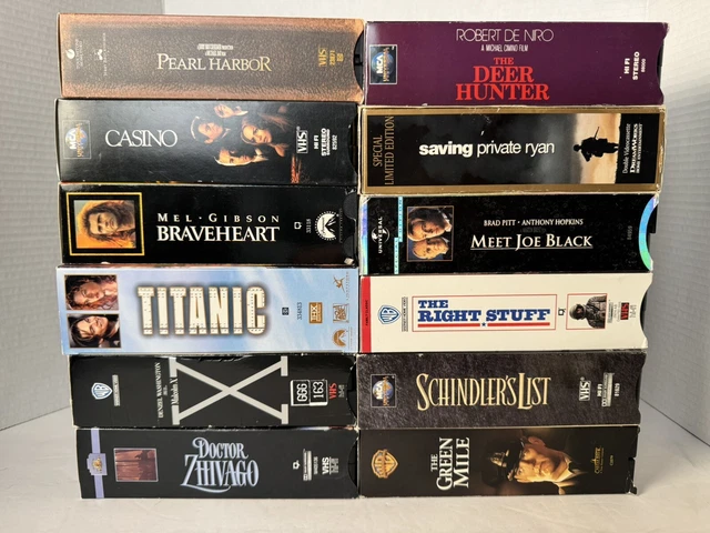 VINTAGE VHS BLOCKBUSTER Movie Lot - Dramas & Classics 12 Movies 24 ...
