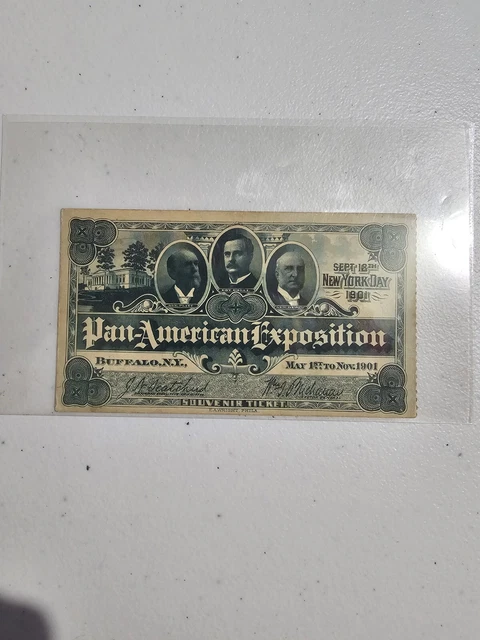 1901 BUFFALO EXPOSITION: Complete Pan-American Exposition Ticket - NEW ...