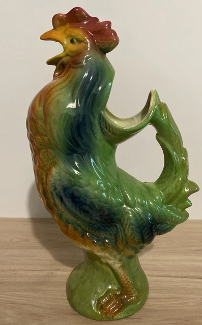PICHET ZOOMORPHE EN FORME DE COQ GAULOIS EN BARBOTINE St CLEMENT EUR 50,00 - PicClick FR
