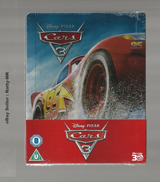 DISNEY PIXAR'S CARS 3 - Uk Exclusive 2D + 3D Blu Ray Steelbook - New ...