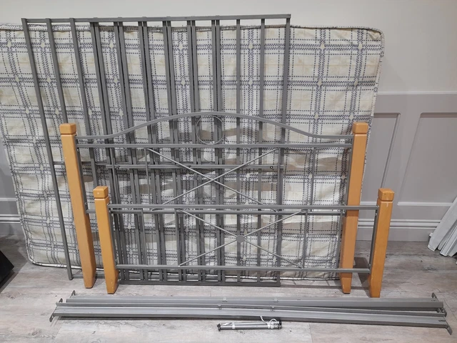 METAL DOUBLE BED Frame,Mattress and Memory Foam £26.69 - PicClick UK